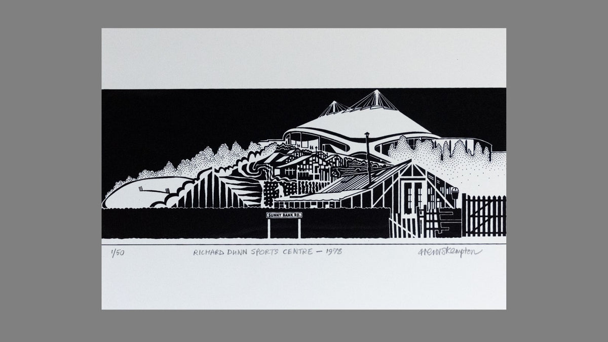Richard Dunn Sports Centre screenprint (Architect signed) - Edition of ...
