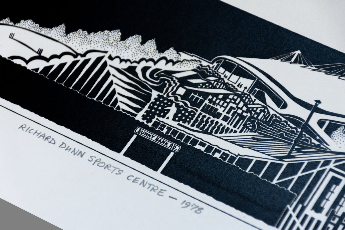 Richard Dunn Sports Centre screenprint (Architect signed) - Edition of ...
